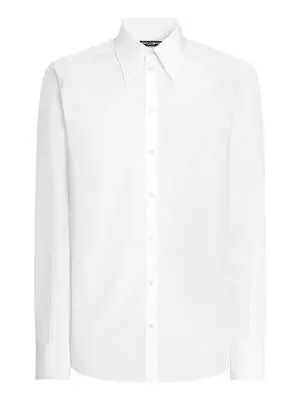 Dolce & Gabbana Pointed-collar Long-sleeve Shirt - White
