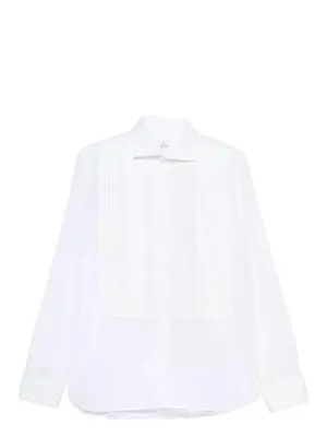 TRUZZI Pleated-bib Shirt - White