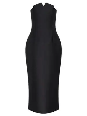 VIOLANTE NESSI Strapless Silk Maxi Dress - Black