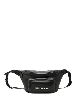 Balenciaga Leather Everyday Xs Belt Bag - Black
