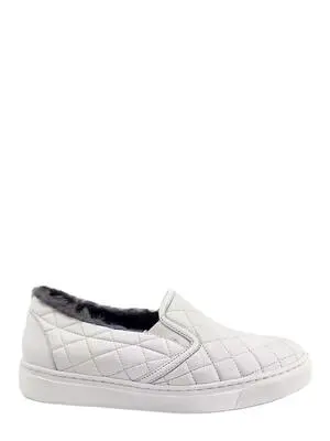 MADISON MAISON Madison.Maison Quilted Shearling-Lined Slip-On Sneakers White