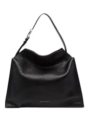 Orciani Trinity Soft Midi Shoulder Bag - Black