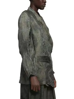 UMA WANG Wrap-fastening Blazer - Green