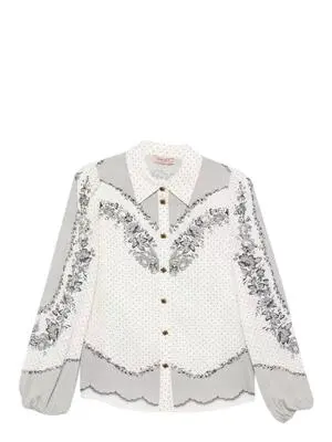 TWINSET TWINSET Floral Print Polka Dot Blouse