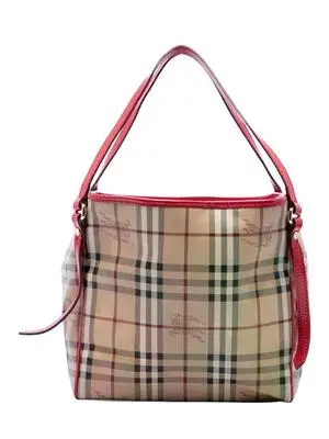 Burberry Haymarket Check Coated Canvas Canterbury Tote Bag - Neutrals