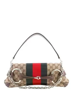 Gucci Horsebit Chain Shoulder Bag - Brown