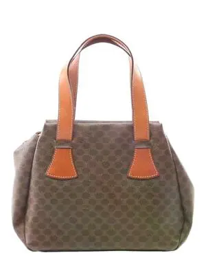 Celine Macadam Coated Canvas Handbag - Brown