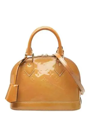 LOUIS VUITTON 2013 Monogram Vernis Alma Bb Satchel - Brown