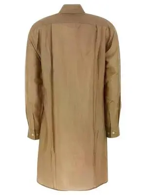 THE ROSE IBIZA Reynal" Silk Shirt Mini Dress - Neutrals