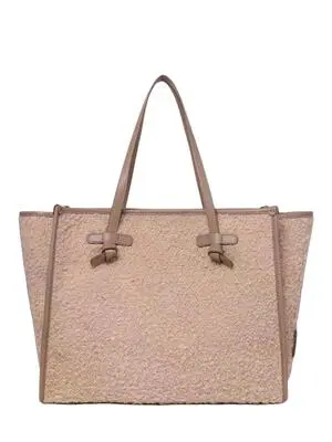 GIANNI CHIARINI Marcella Bouclé-effect Tote Bag - Pink