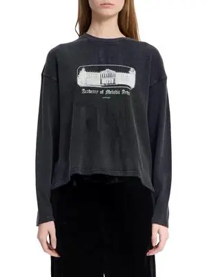 ANN DEMEULEMEESTER Graphic-print Waffle-knit T-shirt
