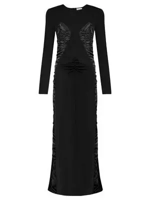 VIOLANTE NESSI Mengoni Ruched Maxi Dress - Black