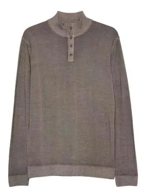 DANIELE FIESOLI Button-fastening High-neck Knit - Brown