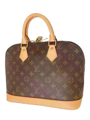 LOUIS VUITTON Monogram Alma Pm Handbag - Brown