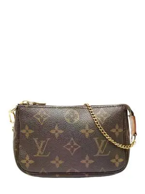 LOUIS VUITTON Monogram Mini Pochette Accessoires Handbag - Brown
