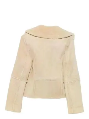 DOLCE & GABBANA Dolce & Gabbana Shearling-Trimmed Leather Jacket