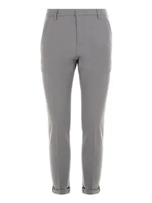 DONDUP Wool Blend Tailored Trousers - Gray