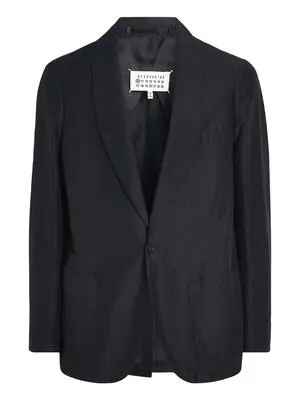 MAISON MARGIELA Satin Double-pocket Blazer - Navy