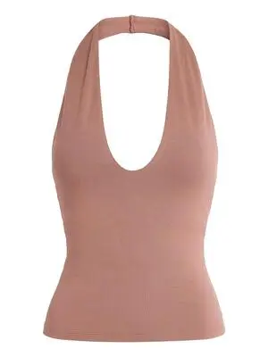 SKIMS Smooth Layers Halter Top - Brown