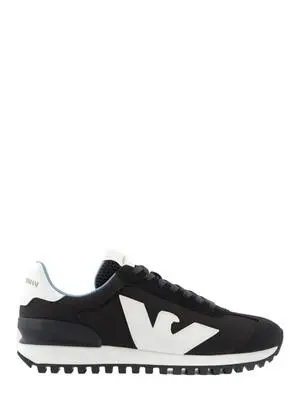 Emporio Armani Logo Sports Sneakers - Black
