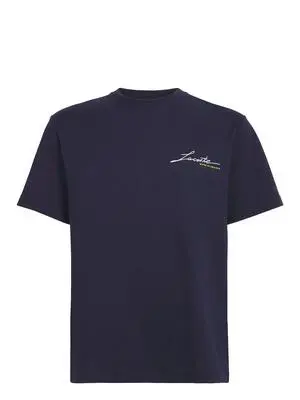 Lacoste French Made Signature Embroidery T-shirt - Navy