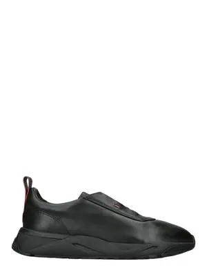 Santoni Innova Leather Sneakers - Black