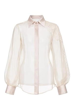 D.exterior Long-sleeve Shirt With Snap Closures - No