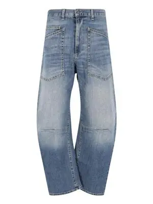 NILI LOTAN Relaxed Straight-leg Jeans - Blue