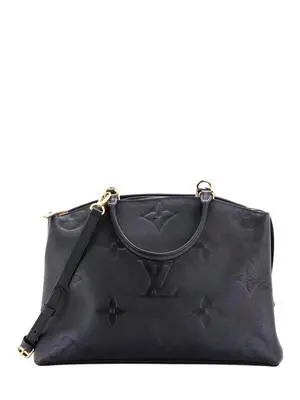 LOUIS VUITTON Louis Vuitton Grand Palais Handbag Monogram Empreinte Giant Shoulder Bag Black