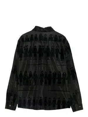 Moschino Long-sleeve Figure-print Shirt - Black