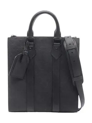 LOUIS VUITTON Monogram Taurillon Sac Plat Cross Satchel - Black