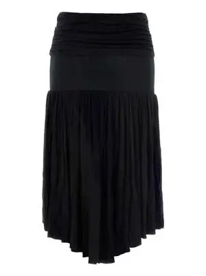 Gimaguas Carine Ruched Midi Skirt - Black