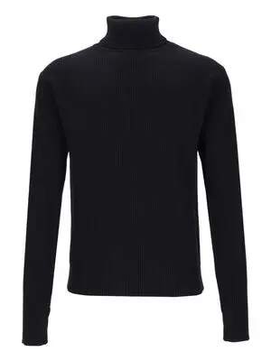 Barena Venezia Bemia Ribbed Mock Neck Knitted Sweater - Navy