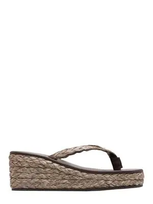 ANCIENT GREEK SANDALS Ancient Greek Sandals Etheria Low Wedge Sandals Brown