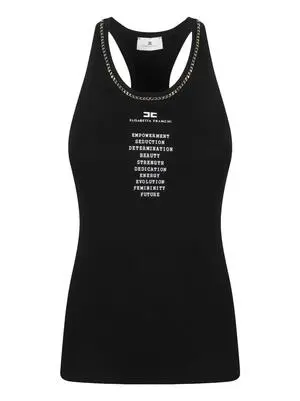 Elisabetta Franchi Chain-link Tank Top - Black
