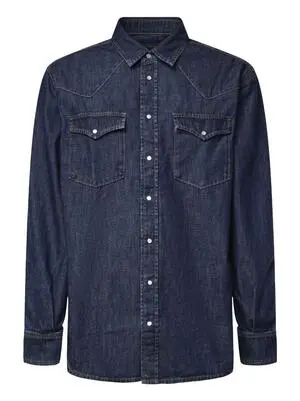 DONDUP Western-yoke Chest-pocket Shirt - Blue