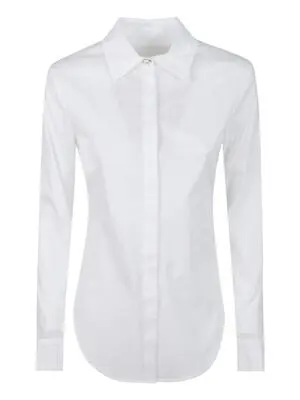 DONDUP Jewelled-button Long-sleeve Shirt - White