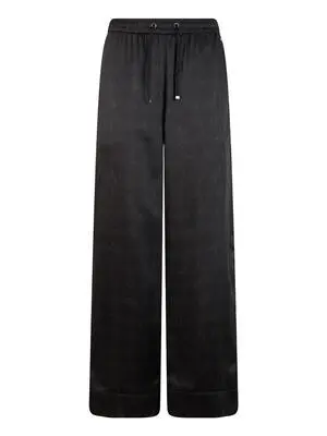 Herno Wide-leg Drawstring Trousers - Black