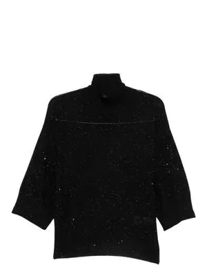 FABIANA FILIPPI Fabiana Filippi Speckled Sequin Embellished Turtleneck Sweater