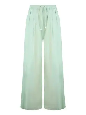 Herno Herno Drawstring Wide-Leg Trousers Light Green