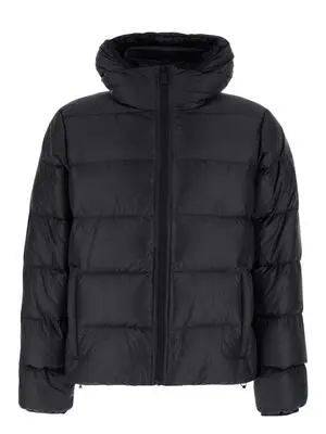 Aspesi Quilted Zip-up Hooded Jacket - Black