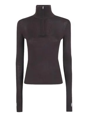 THE FRANKIE SHOP The Frankie Shop Half-Zip Knit Top