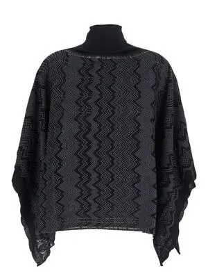 Missoni Sleeveless Knit Cape - Black