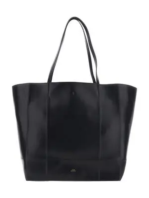 TOTEME Smooth Leather Tote Bag - Black