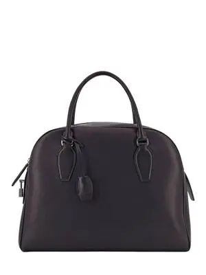 THE ROW The Row Black Leather Shoulder Bag