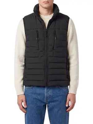 Stone Island Stone Island Quilted Nylon Vest With Funnel Neck And Compass Logo Black
