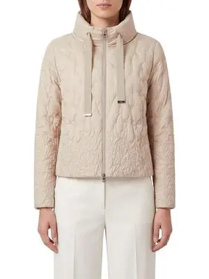 HERNO Herno Short Quilted Ultralight Nylon Down Jacket With High Neck And Zip