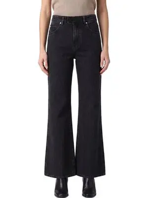 PINKO High-waisted Flare-leg Jeans In Cotton Denim With Side Slits