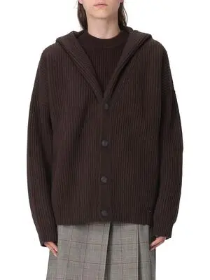 DONDUP Hooded Wool V-neck Cardigan - Brown