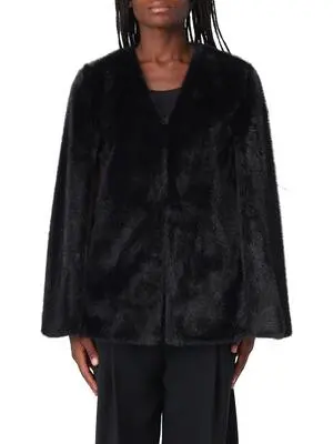 TWINSET Fur Coat - Black